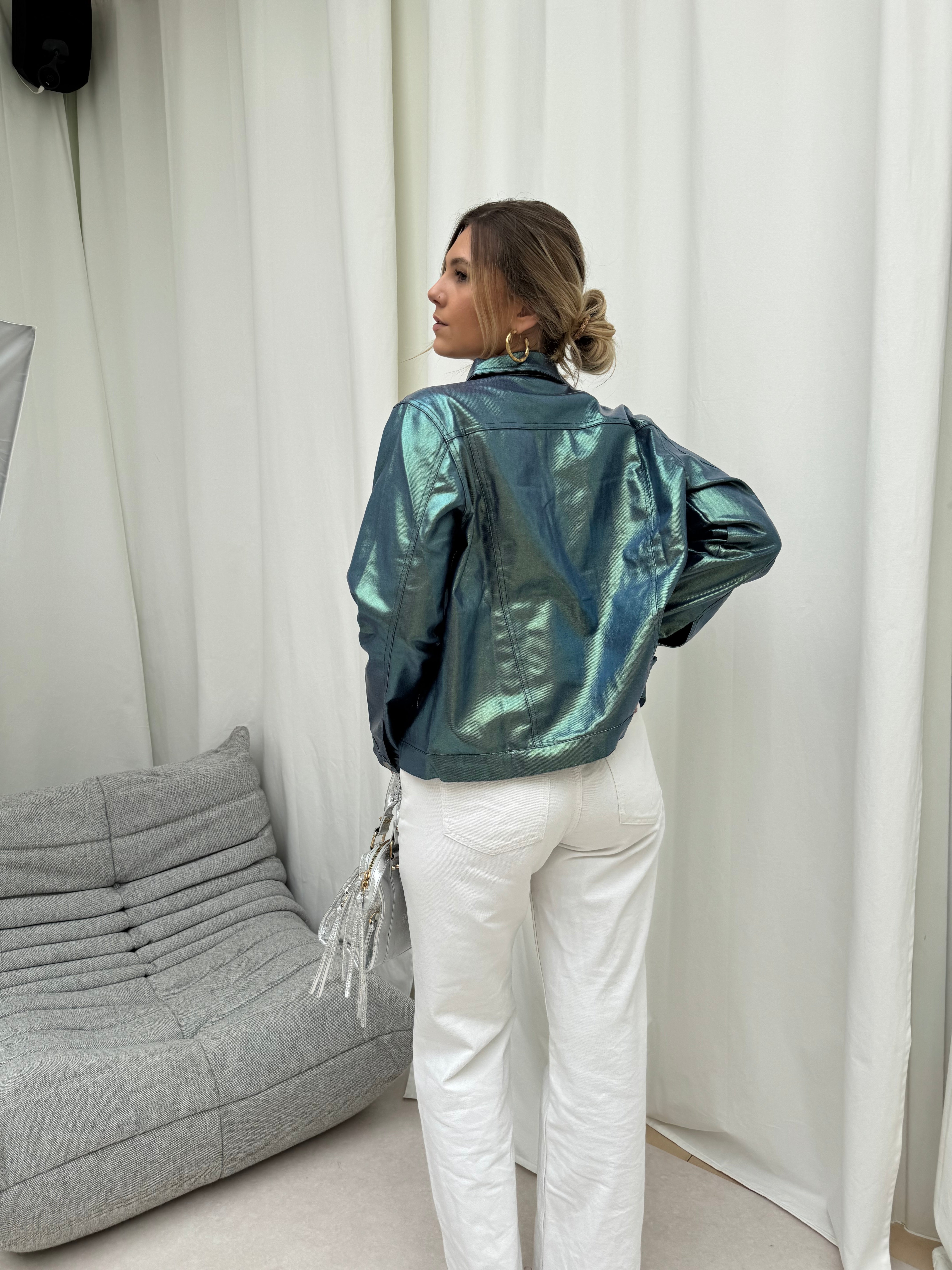 Metallic blue jacket – LEHMON